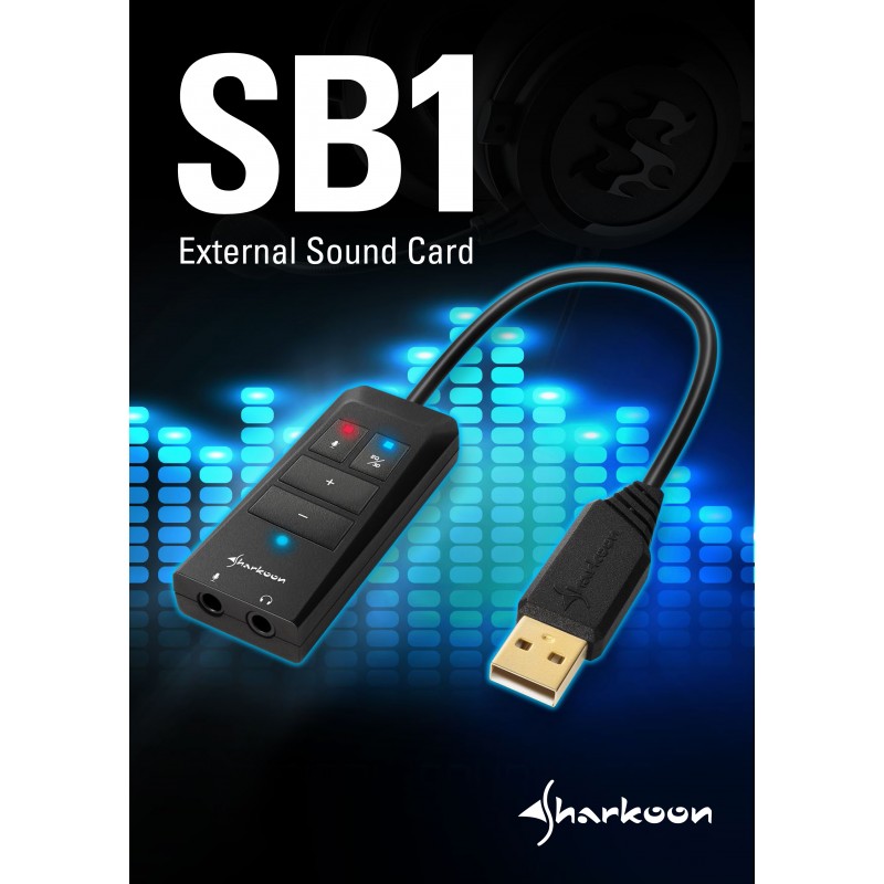 Scheda audio USB esterna Sharkoon SB1 - USB SOUND CARD